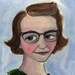 Flannery O'connor Art Print, Literary Portrait (6x8) Southern Gothic ...