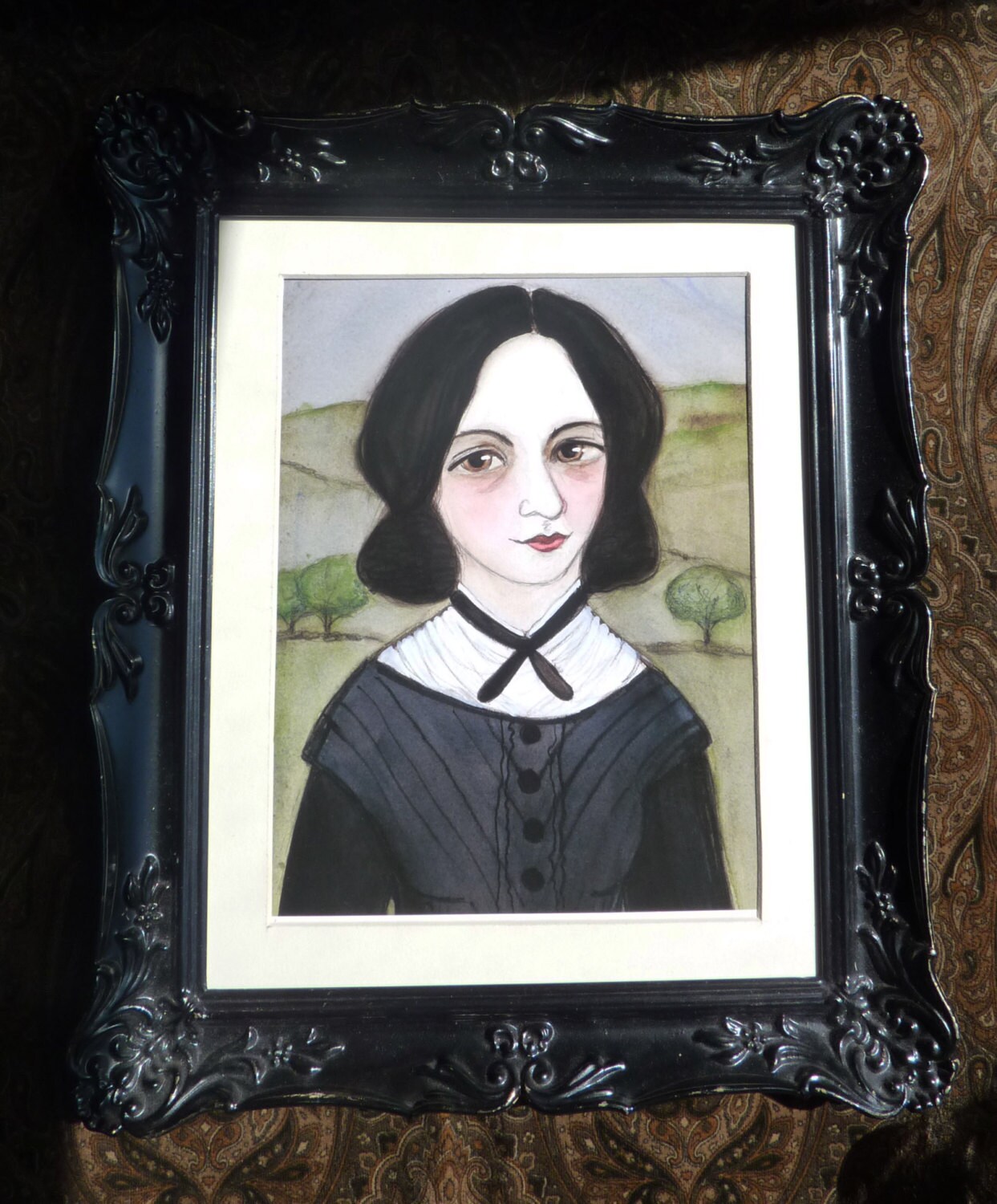Emily Bronte Art Print Victorian Portrait Writers Portrait - Etsy UK