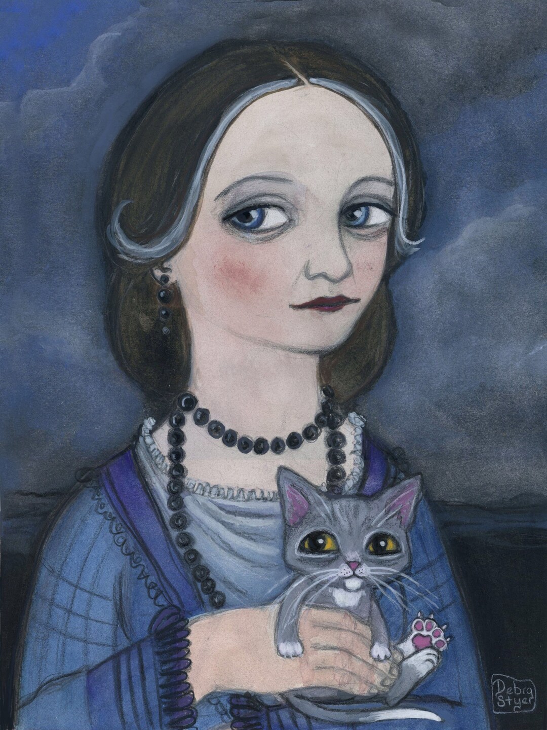Lady and the Toe Beans Art Print, 18th Century Portrait of Lady With ...