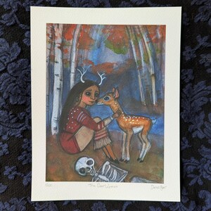 Native American Folktale Illustration, the Deer Woman Fine Art Print ...