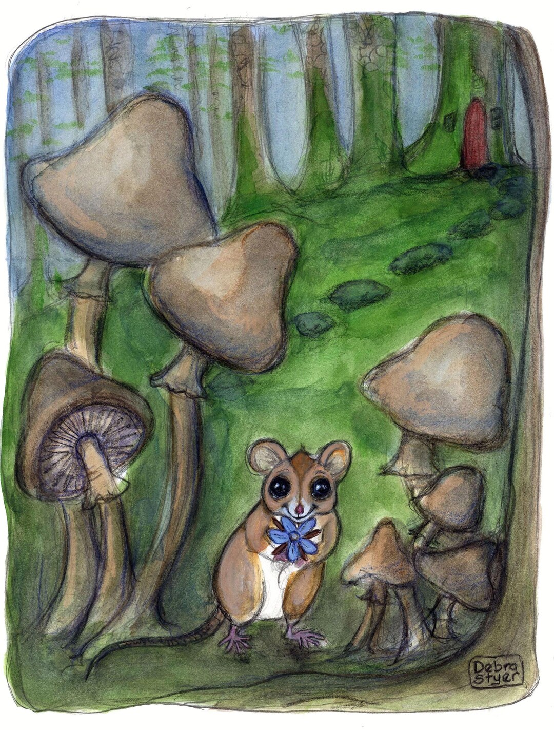 Princess Mouse Art Print: Finnish Folktale Portrait (6x8 Limited ...