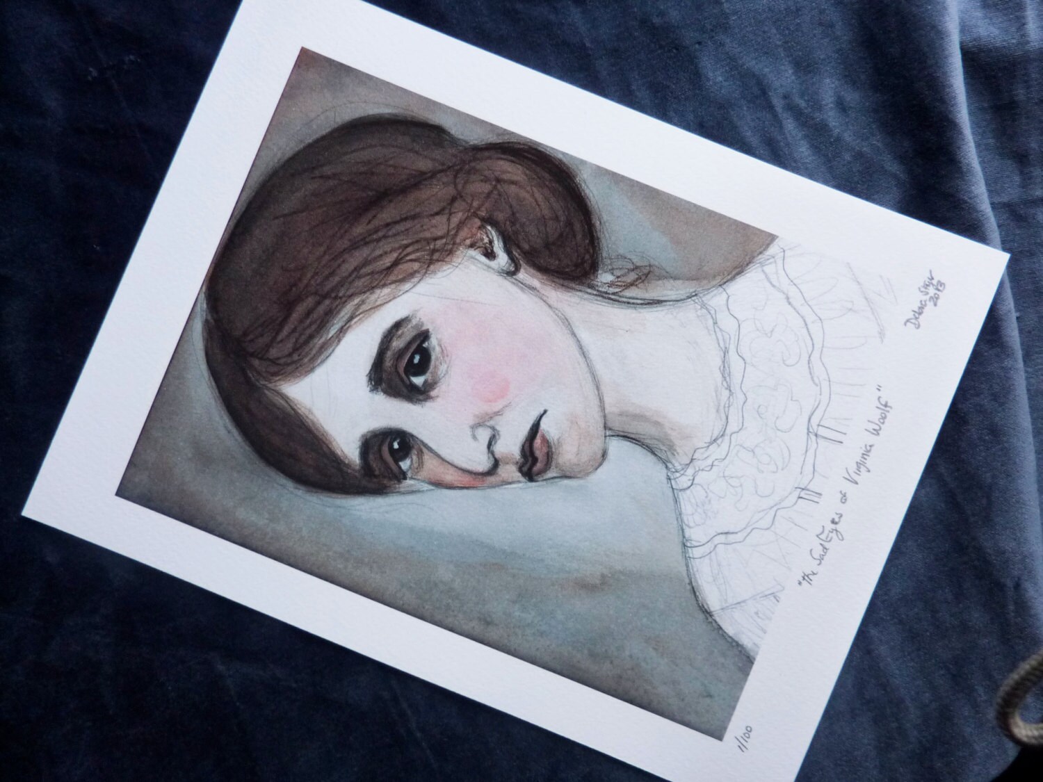 Virginia Woolf Art Print Literary Portrait Writers | Etsy