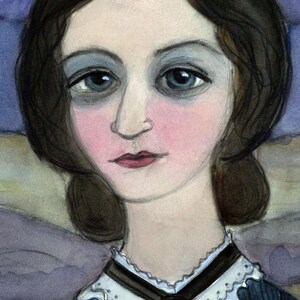 Charlotte Bronte Portrait Art Print - Victorian Writer Jane Eyre - 19th ...