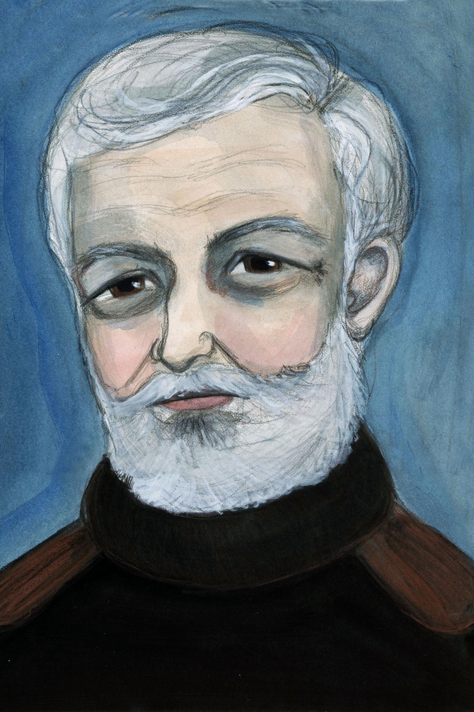 Ernest Hemingway Art Print, Writers Portrait (6x8) Literary Art - Etsy