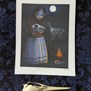 La Loba Art Print: Mexican Folktale Illustration - Bone Woman Legend ...