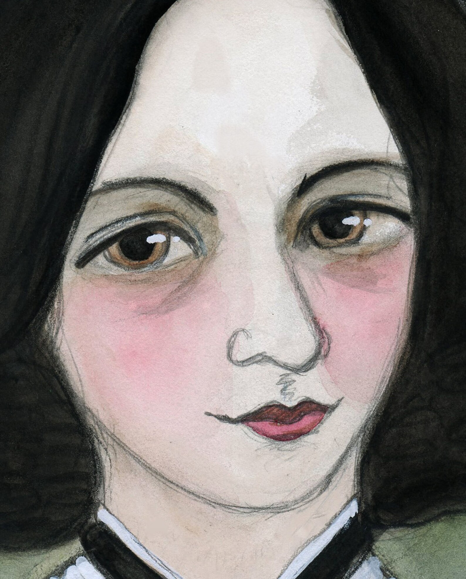 Emily Bronte Art Print Victorian Portrait Writers Portrait - Etsy UK