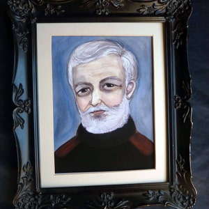 Ernest Hemingway Art Print, Writers Portrait (6x8) Literary Art - Etsy