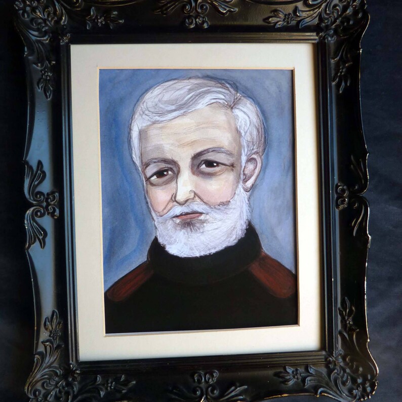 Ernest Hemingway Art Print, Writers Portrait (6x8) Literary Art - Etsy