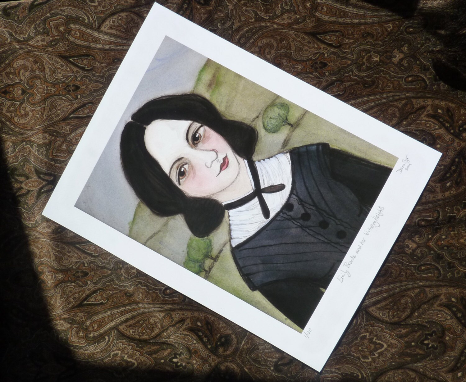 Emily Bronte Art Print Victorian Portrait Writers Portrait - Etsy