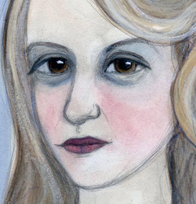 Sylvia Plath Art Print - 6x8 Literary Portrait of the Bell Jar Writer ...