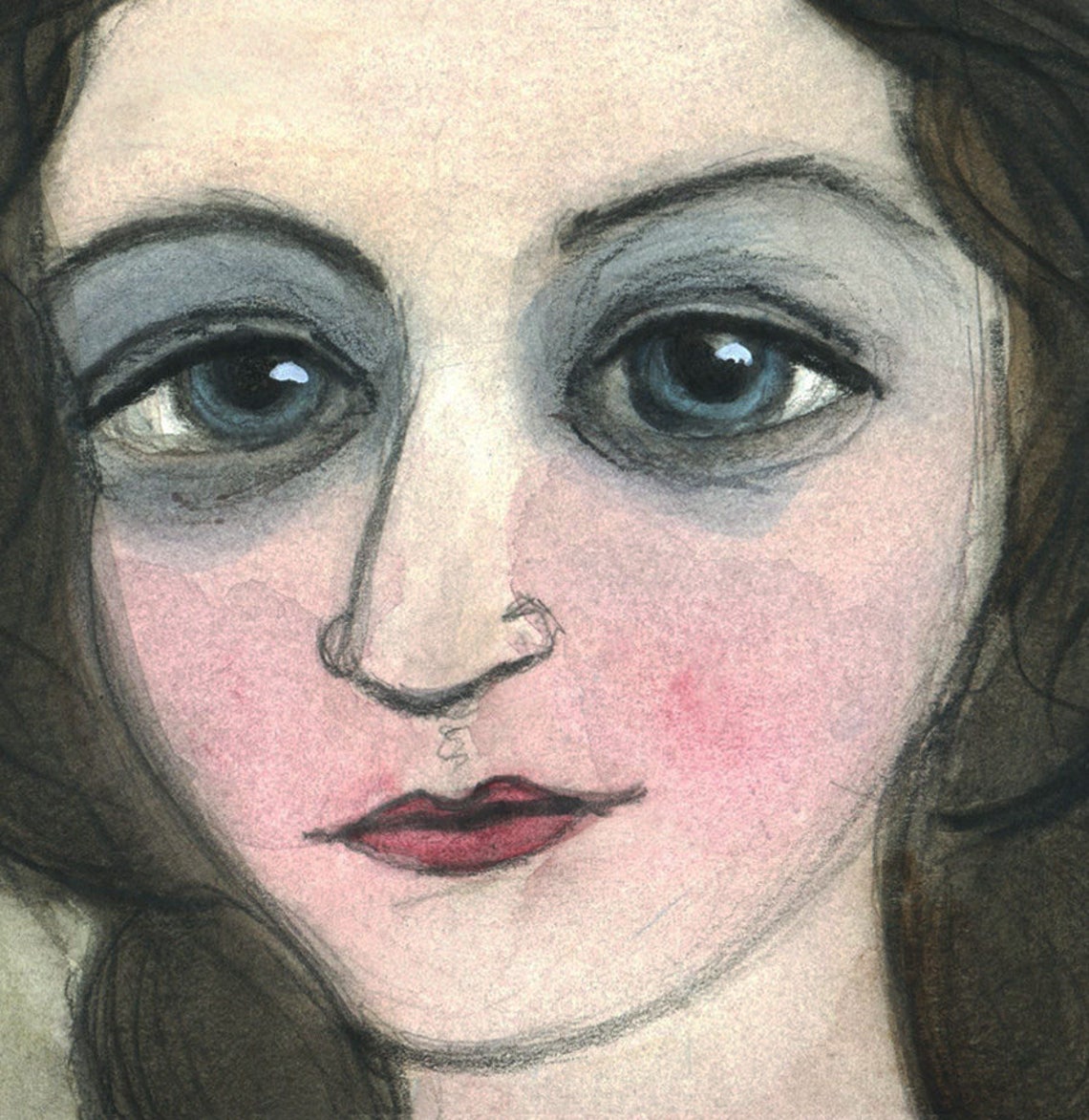 Charlotte Bronte Art Print: Victorian Writer Portrait (6x8) 19th ...