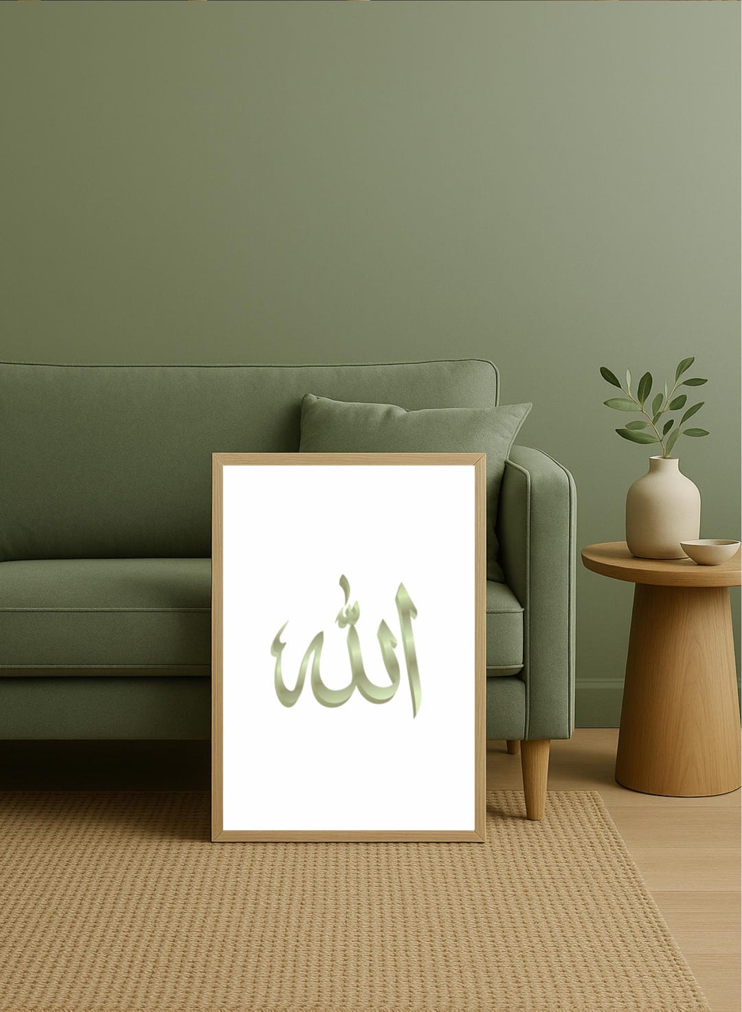 Islamic Wall Art Allah, Arabic Calligraphy Print, Minimalist Islamic ...