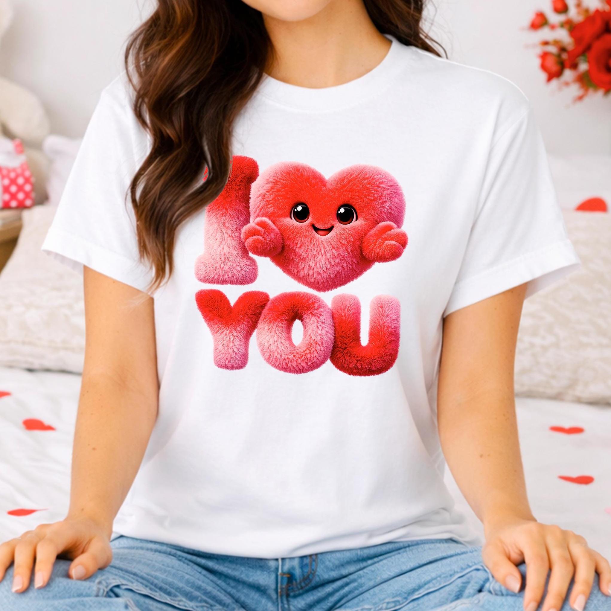 Valentines Day Shert,fluffy Heart Shirt,valentine Tshirt, Plush Fur ...