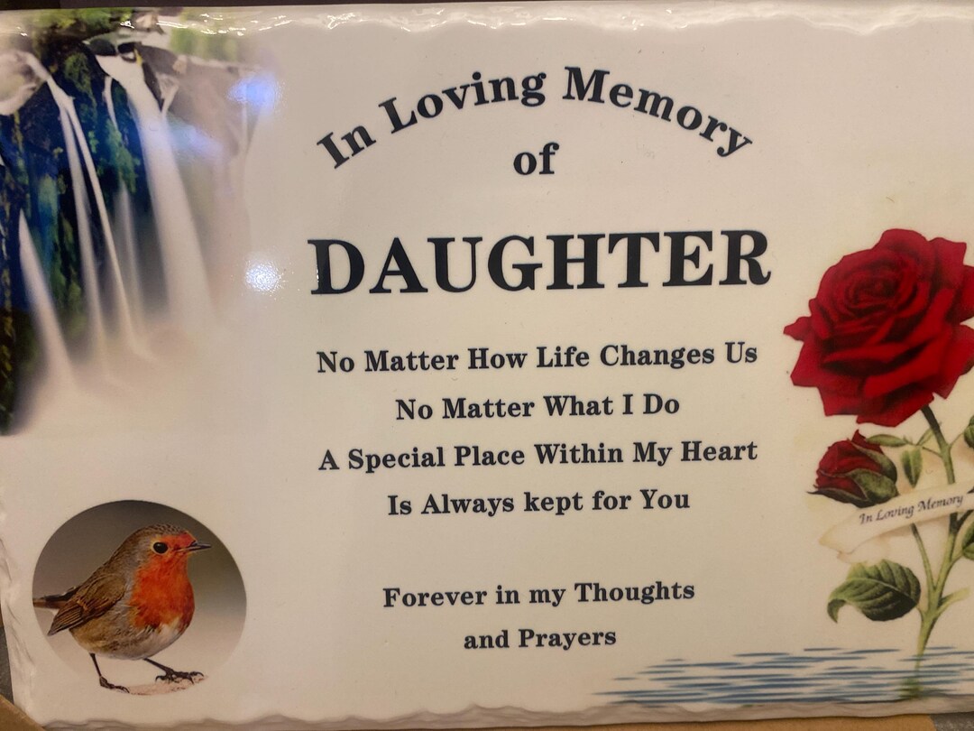 In Loving Memory of Daughter Memoriak Grave Plaque - Etsy UK
