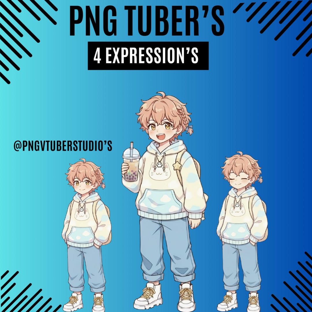 Cute Pngtuber Avatar | Anime Vtuber-style PNG for Twitch & Youtube ...