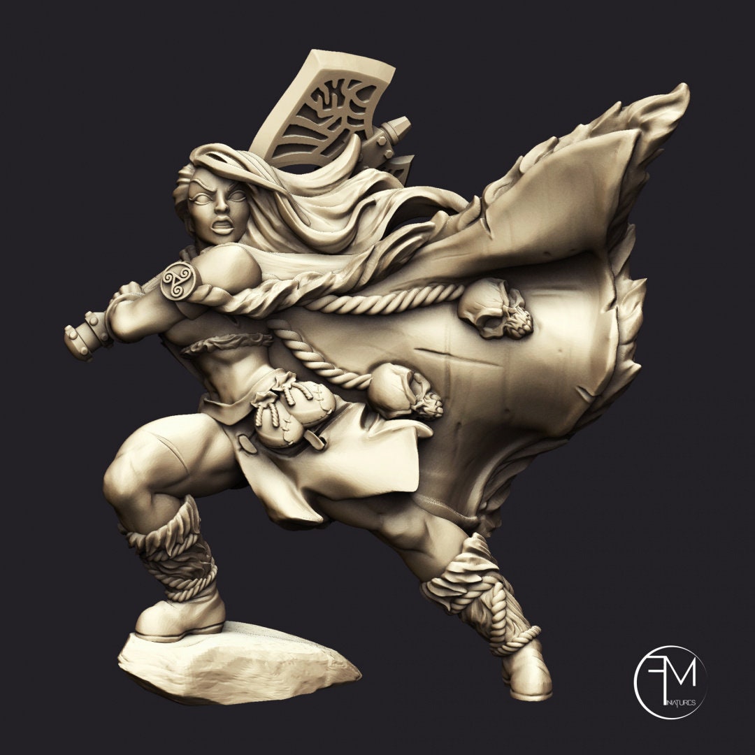 Franziska the Battlemaster Miniature - 3d Printed Amazons Model - Etsy