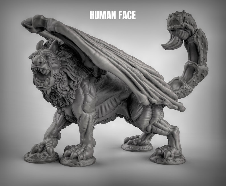 Manticore Miniature 3D Printed Duncan Shadow Louca Model - Etsy