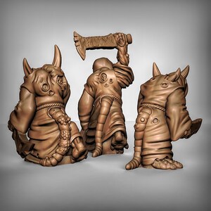 Plague Rat Monks With Swords 3D Printed Duncan Shadow Louca Miniature ...