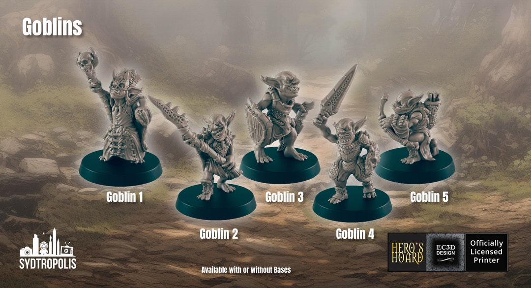 Beasts & Baddies Goblins 3D Printed Miniatures - Etsy