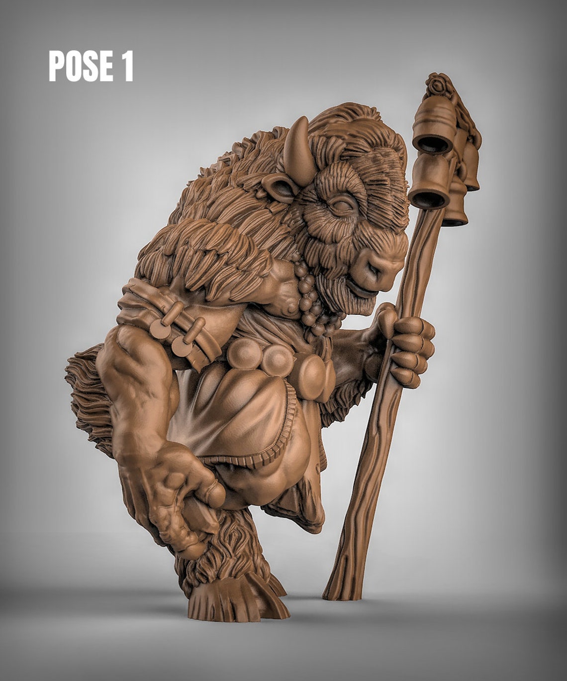 Minotaur Shaman Miniatures 3D Printed Duncan Shadow Louca | Etsy