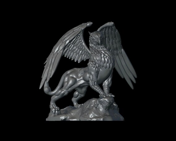 Griffon Miniature 3D Printed Model by Brayan Nafarrate - Etsy
