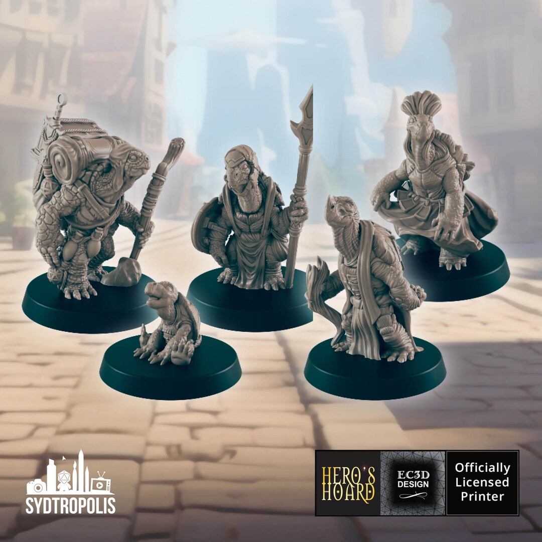 Turtlefolk (tortle) Npcs - Everyday Folk - 3D Printed Miniatures by ...