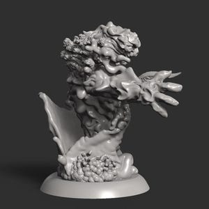 Water Elemental Miniature - 3D Printed Model by Brayan Nafarrate - Etsy