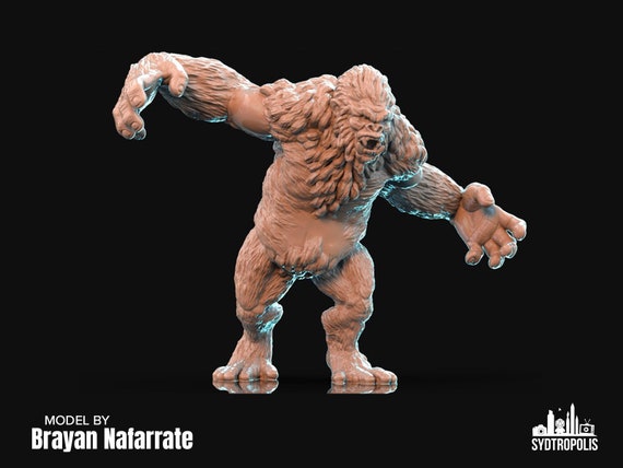 Yeti Miniature 3D Printed Model by Brayan Nafarrate - Etsy