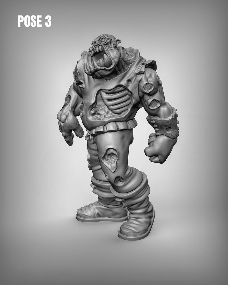 Orc Zombies 3D Printed Duncan Shadow Louca Miniature | Etsy