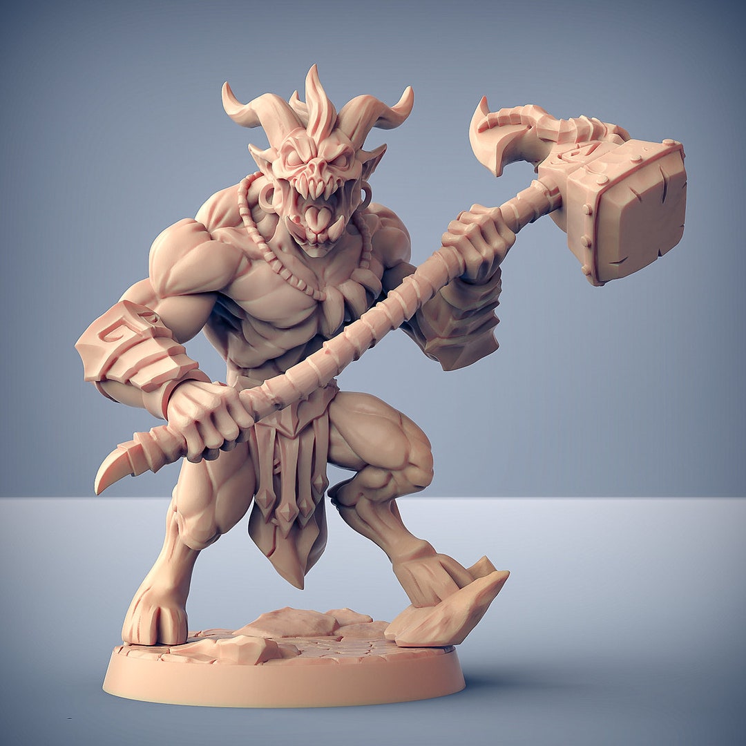 Abyssal Demon Guardian b Miniature 3D Printed Artisan Guild Model - Etsy