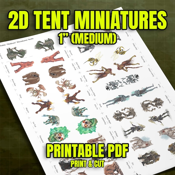 Printable Dnd Paper Miniatures - Etsy