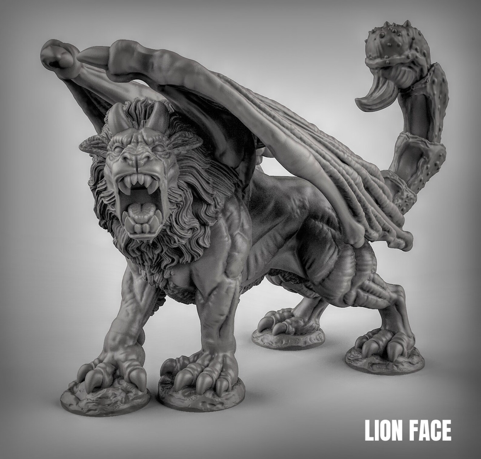 Manticore Miniature 3D Printed Duncan Shadow Louca Model - Etsy