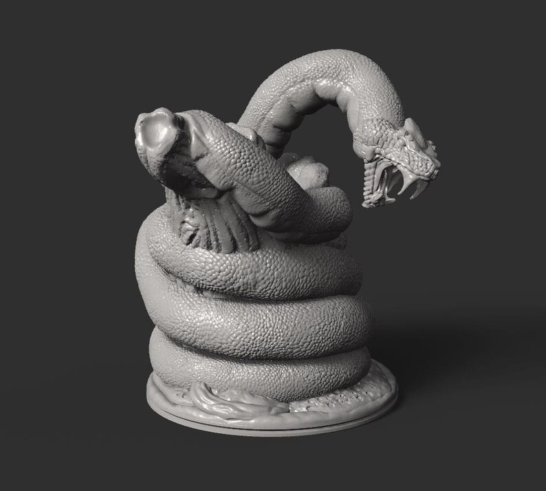 Giant Snake Miniature - 3D Printed Model by EC3D - Etsy