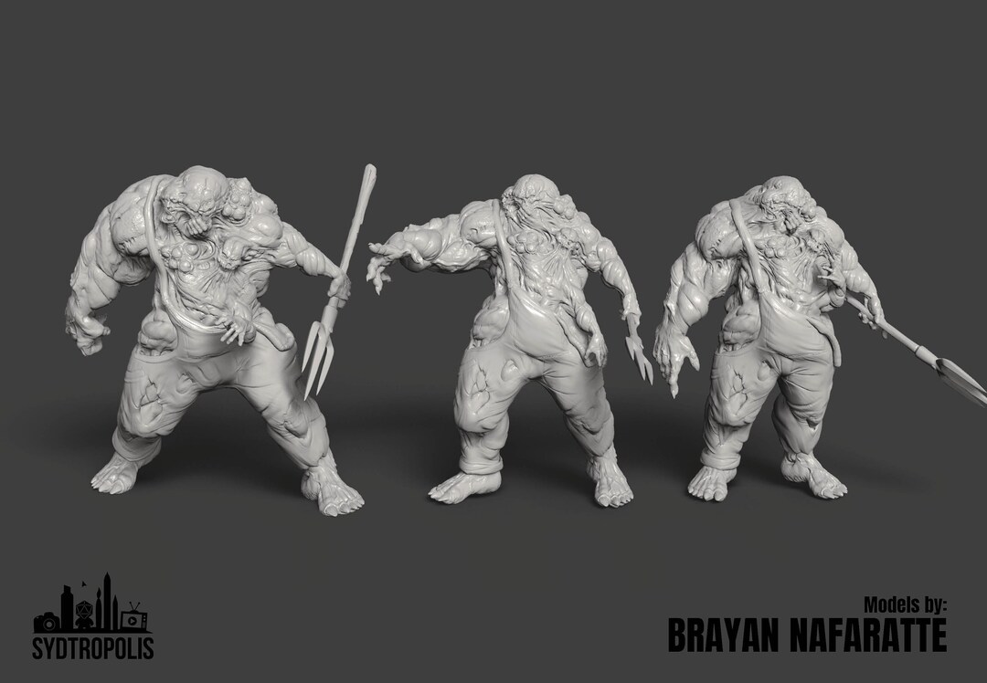 Biir'zha undead Abomination Miniature 3D Printed Model by Brayan ...