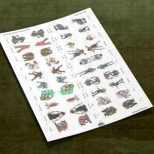 2D Tent Miniatures 1 Size medium DIY Fillable PDF Fits 20 Minis a Sheet ...