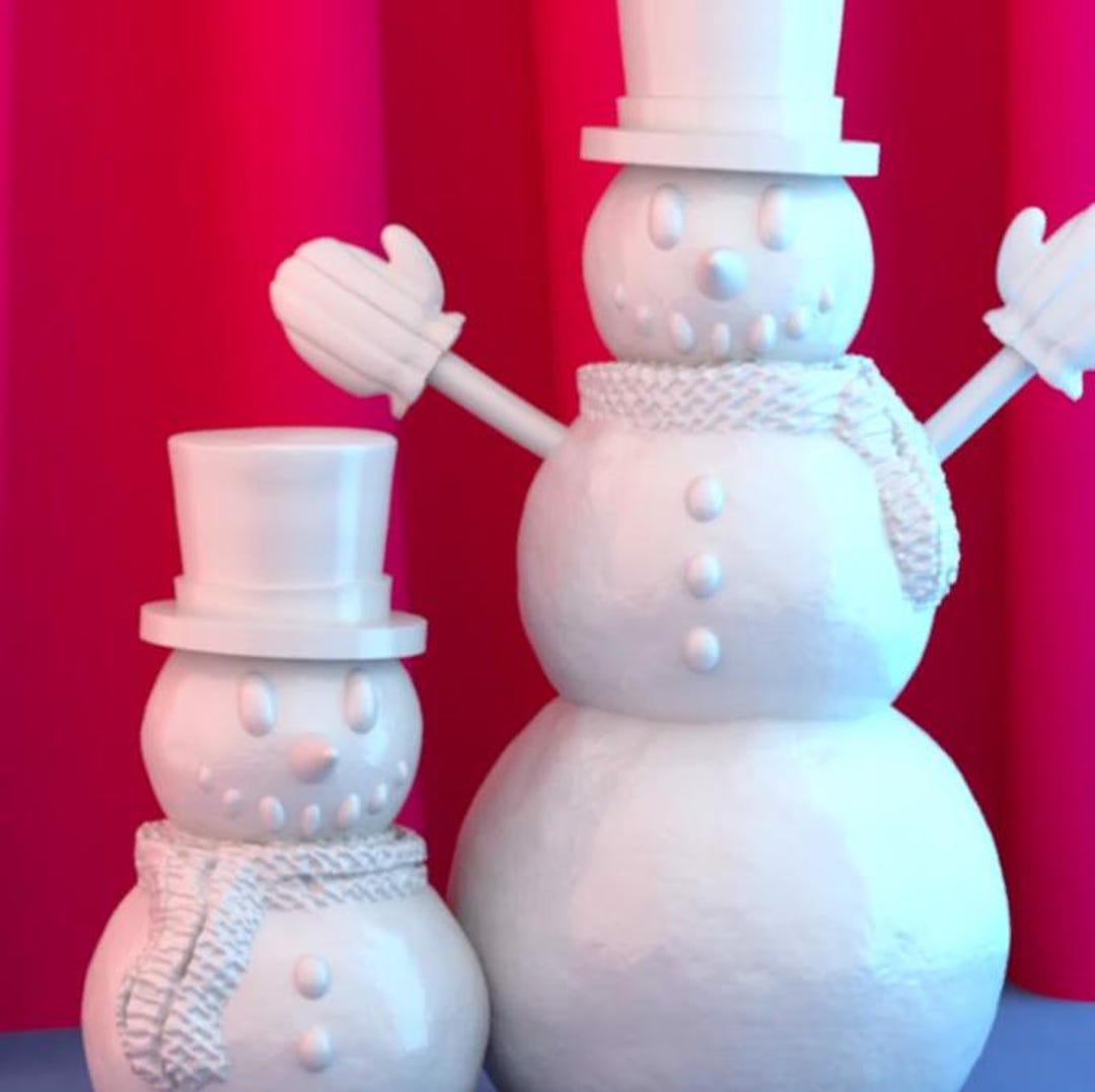 Nice & Scary Snowman Miniatures - 3D Printed Models by Brayan Nafarrate ...