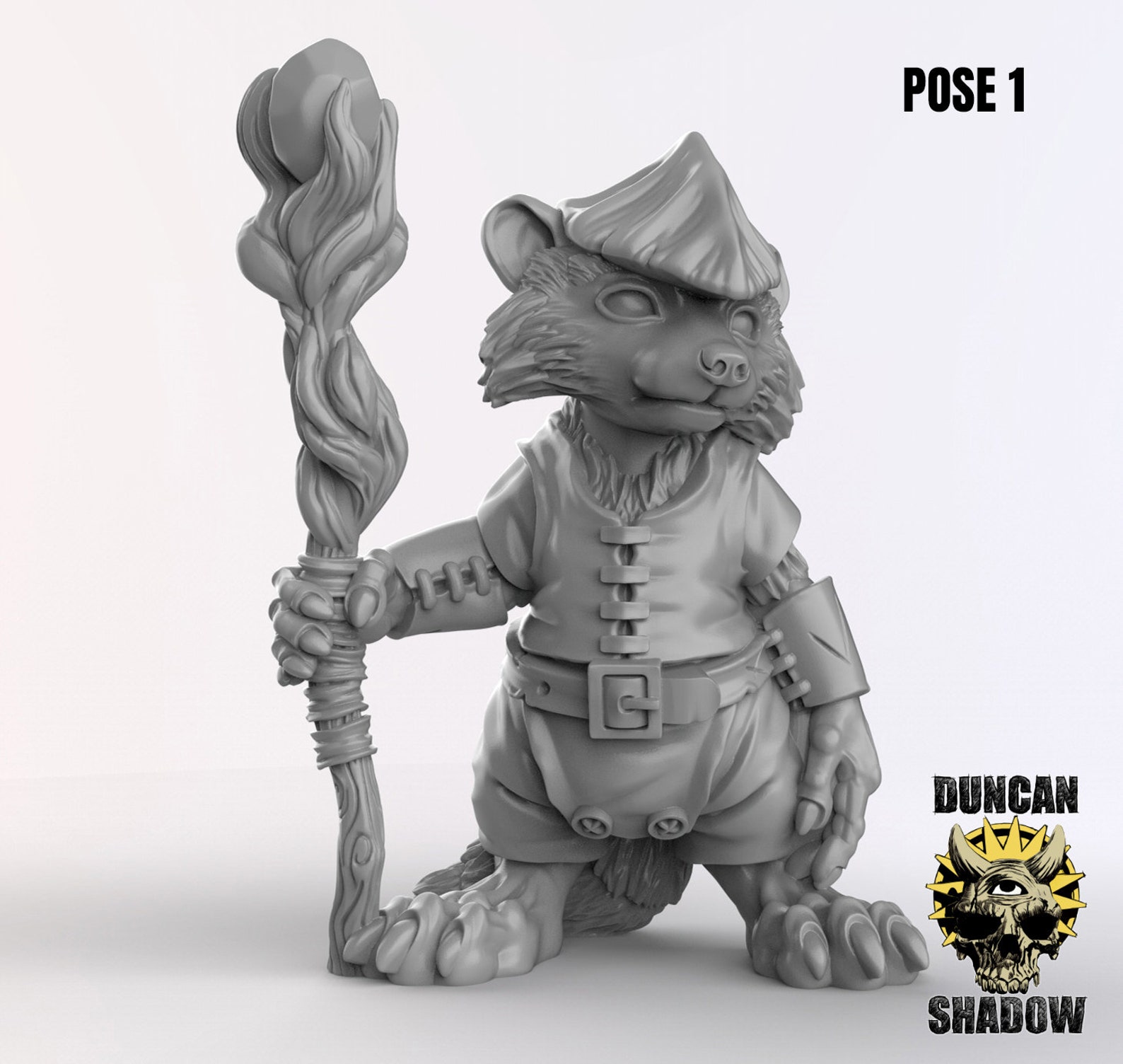 Raccoon Folk Druids 3D Printed Duncan Shadow Louca | Etsy