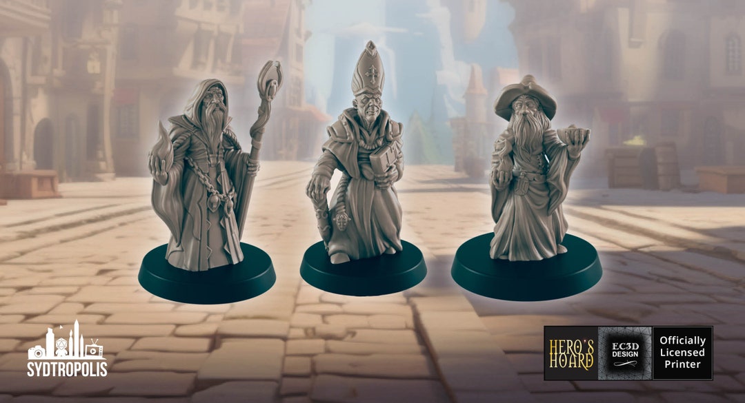 Everyday Folk Male Human Spellcaster Npcs 3D Printed Miniatures - Etsy