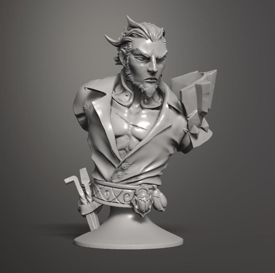 Drake Riftwalker human Rogue Bust 3D Printed Artisan Guild Model - Etsy
