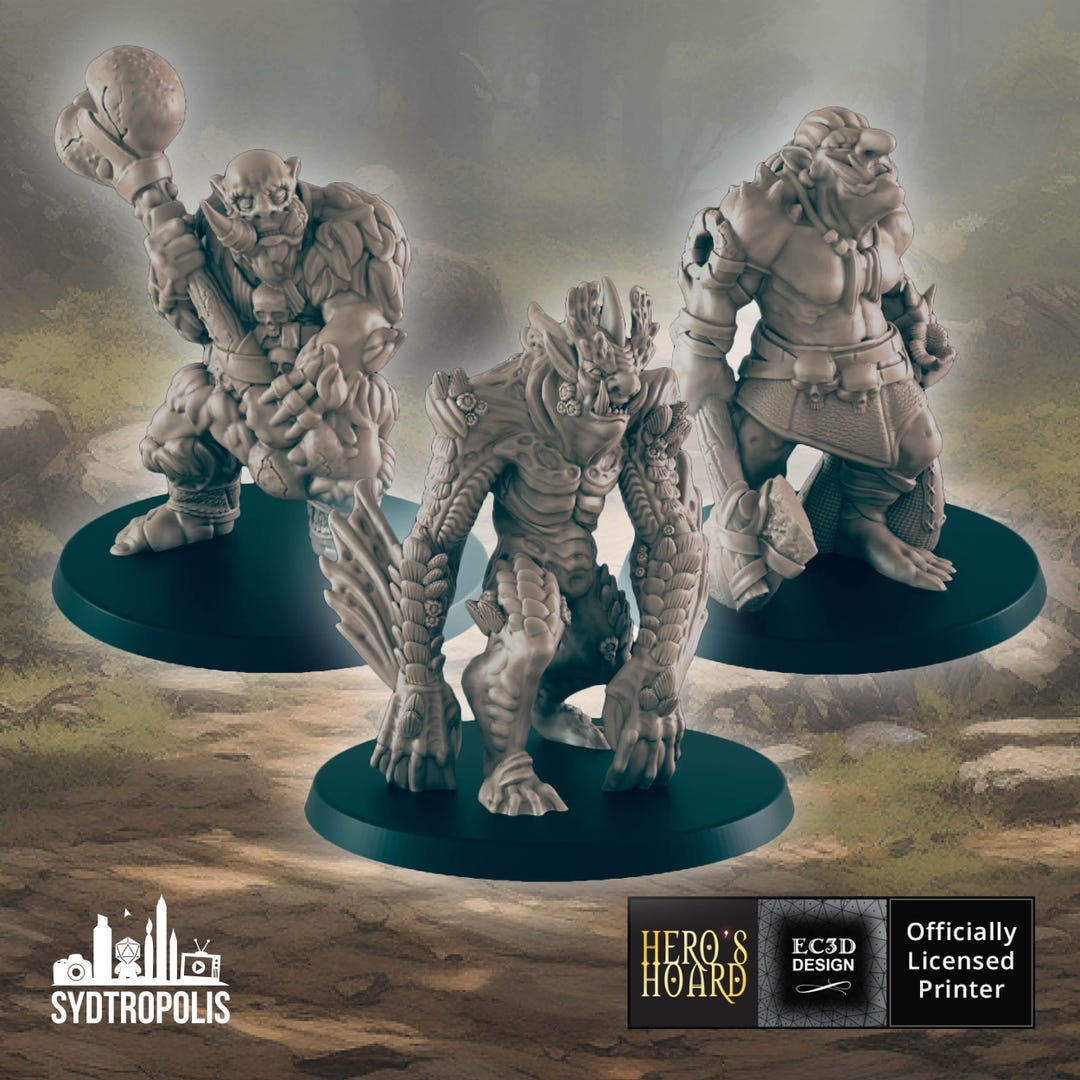 Trolls - Beasts & Baddies - 3D Printed Miniatures by EC3D - Etsy Australia