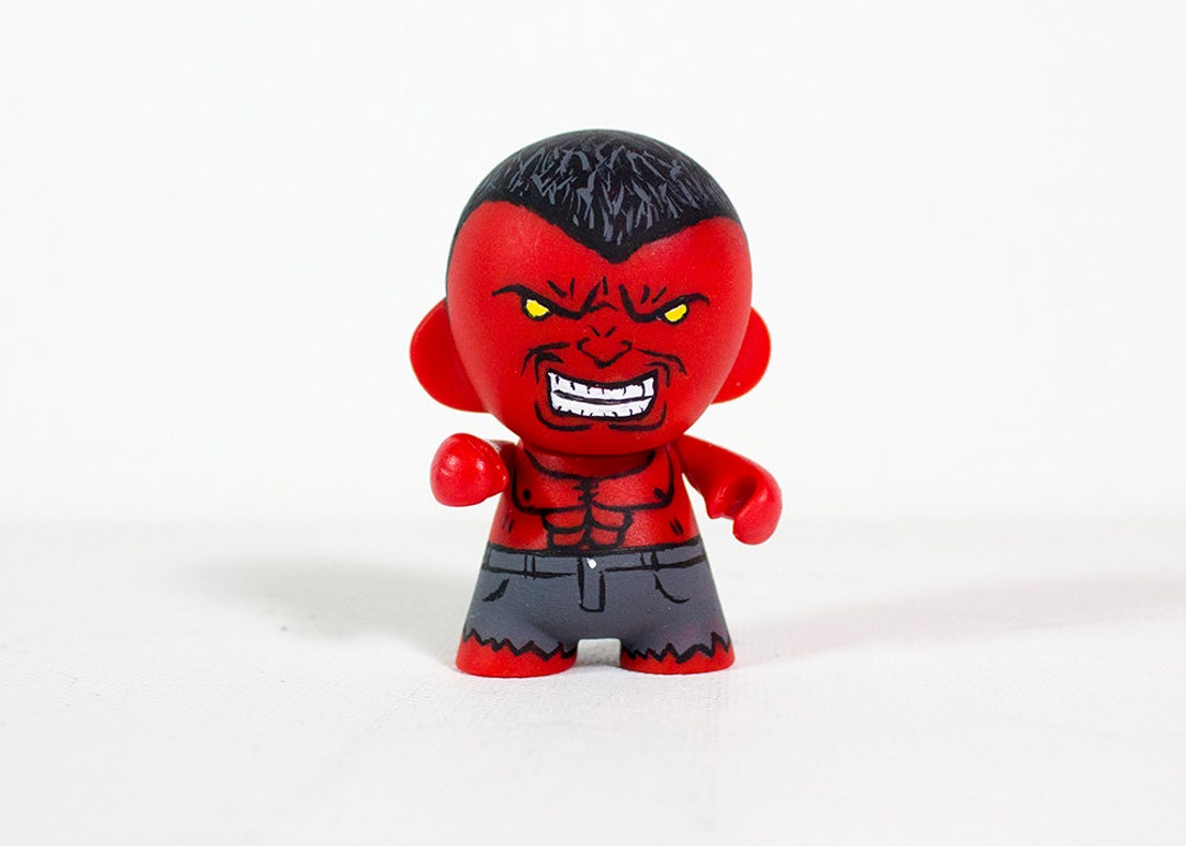 Red Hulk Custom Painted Micro Munny - Etsy