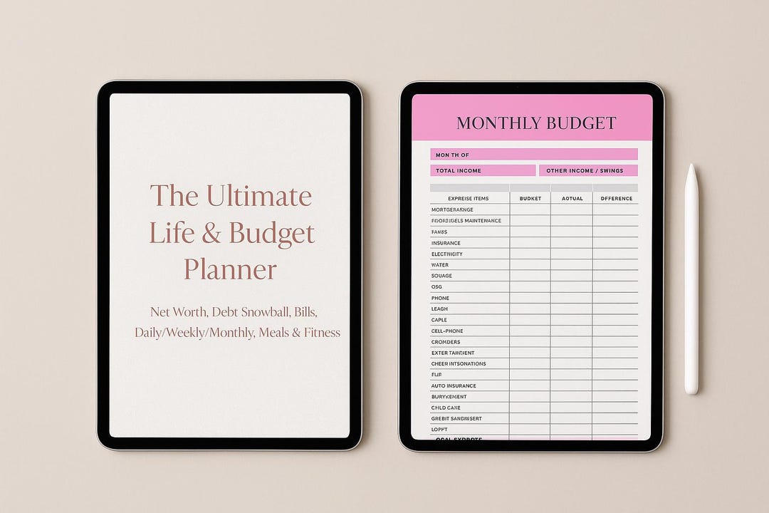 Life & Budget Planner | Finance, Goals, Habit Tracker - Etsy