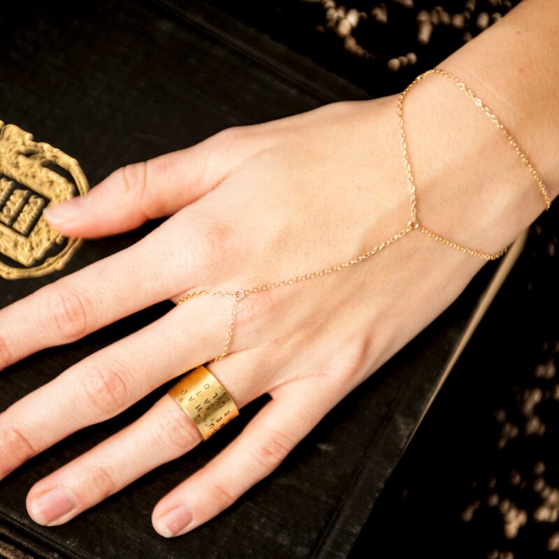 Chain Ring Bracelet - Etsy