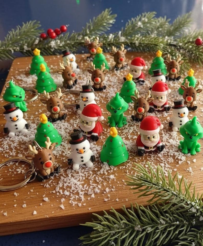 Christmas Keychain Mini STL 3MF Pack - Etsy