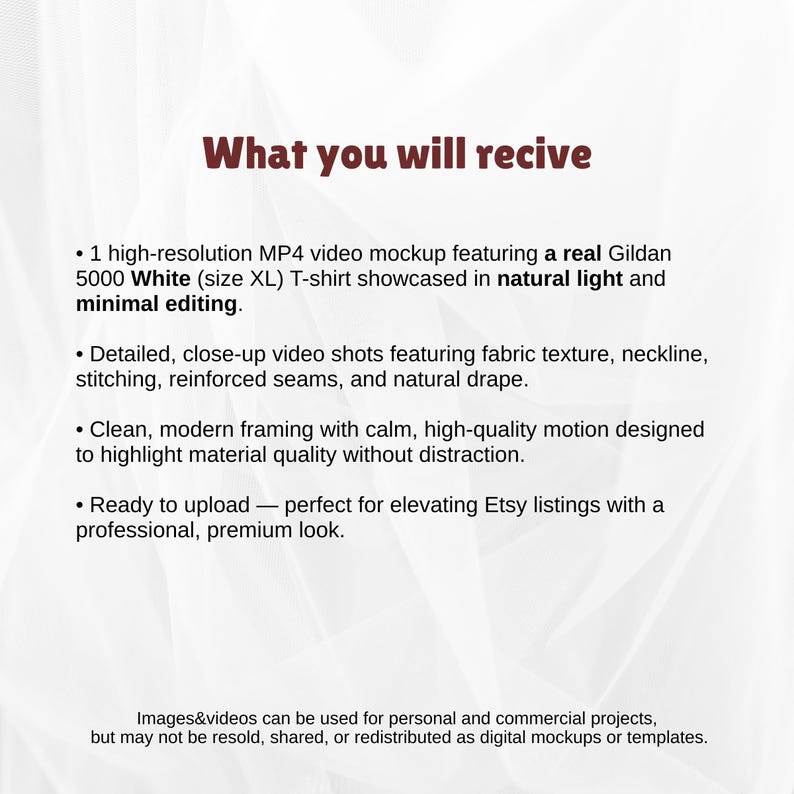 Gildan 5000 White Real Video Mockup Detailed Fabric Texture, Neckline ...