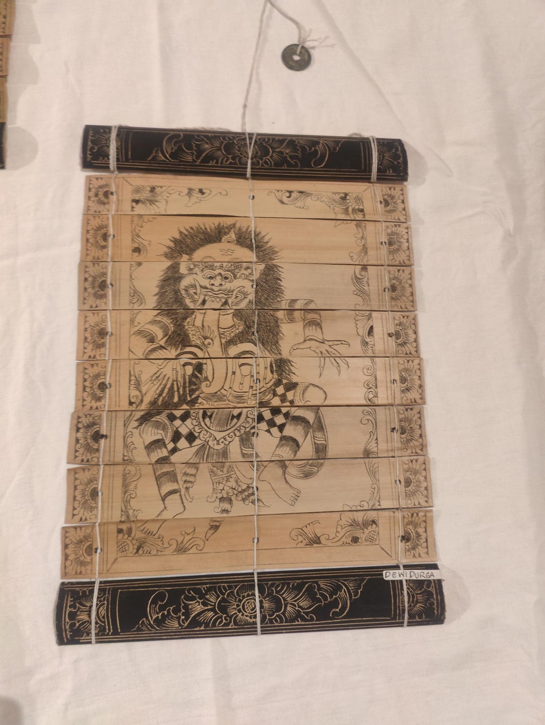 Lontar Art – Palm Leaf Engraving | Dewi Durga – Balinese Sacred Hand ...