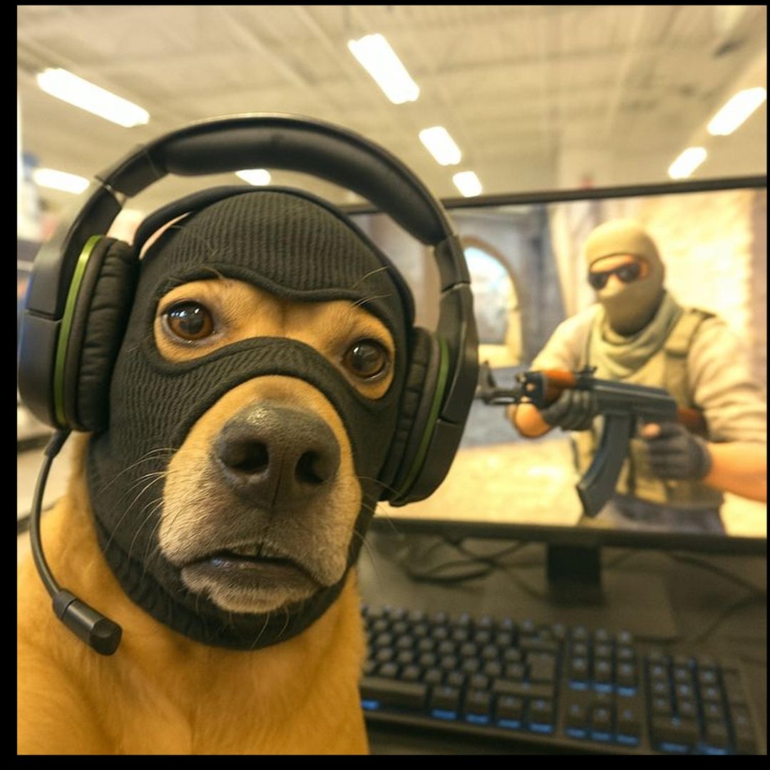 Funny Gamer Dog PNG, Tactical Dog Meme Art, Gaming Dog With Headset ...