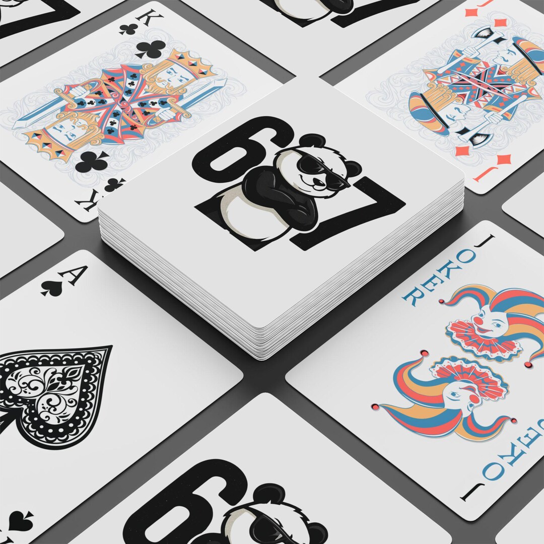Cool Panda 6 7 Poker Playing Cards | Custom Face Card Design - Etsy
