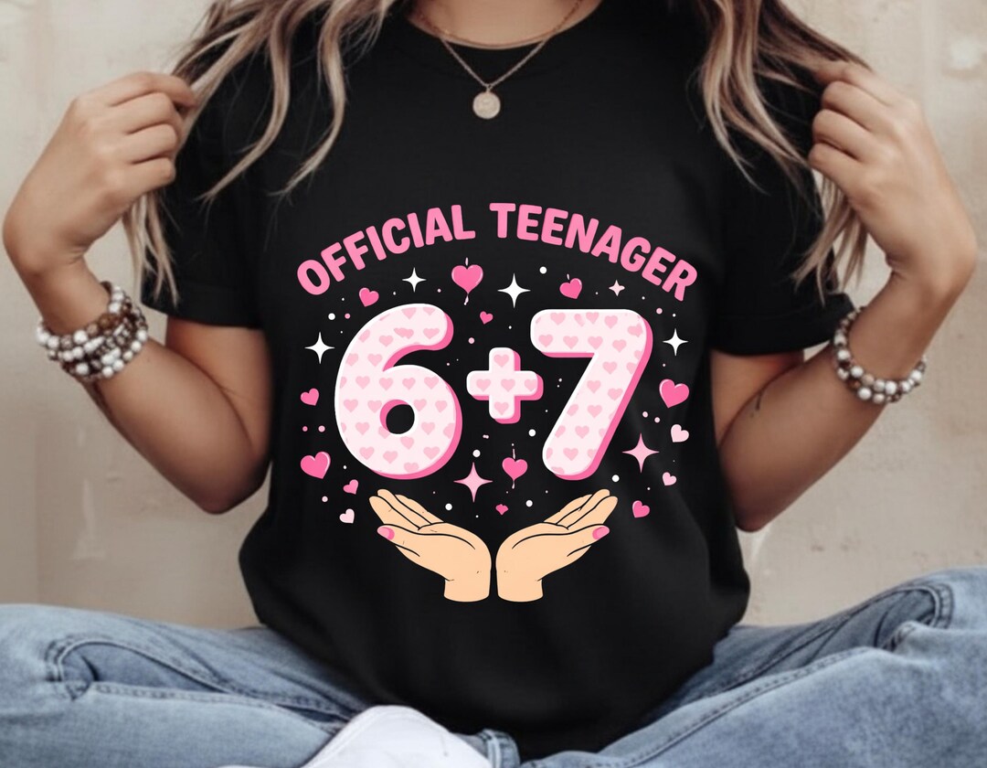 Funny 13th Birthday Shirt – 6+7 Equals 13 T-shirt, Teen Girl Math Joke ...