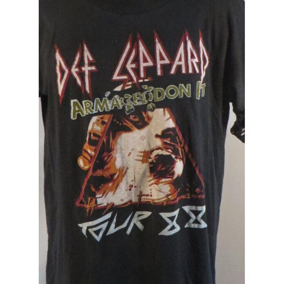 AUTHENTIC Single Stitch Def Leppard Hysteria Tour 1987-88 Armageddon It ...